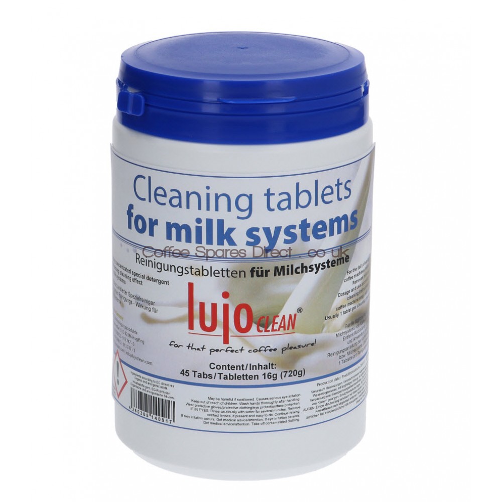 Lujo Cleaning Tablets x 45 - Milk Component Cleaner