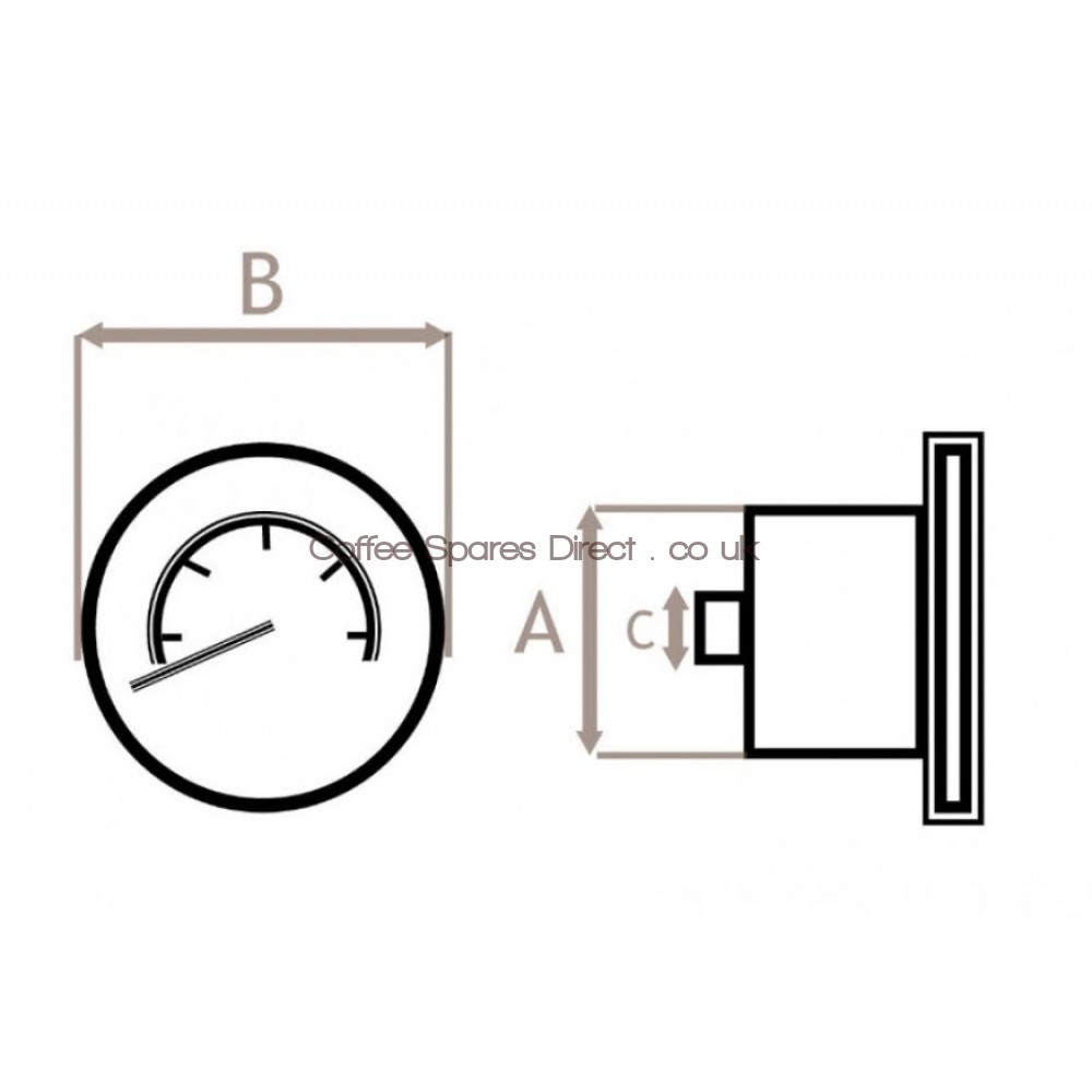 Rocket Espresso Machine Boiler Pressure Gauge R 60V, R58- A299904662