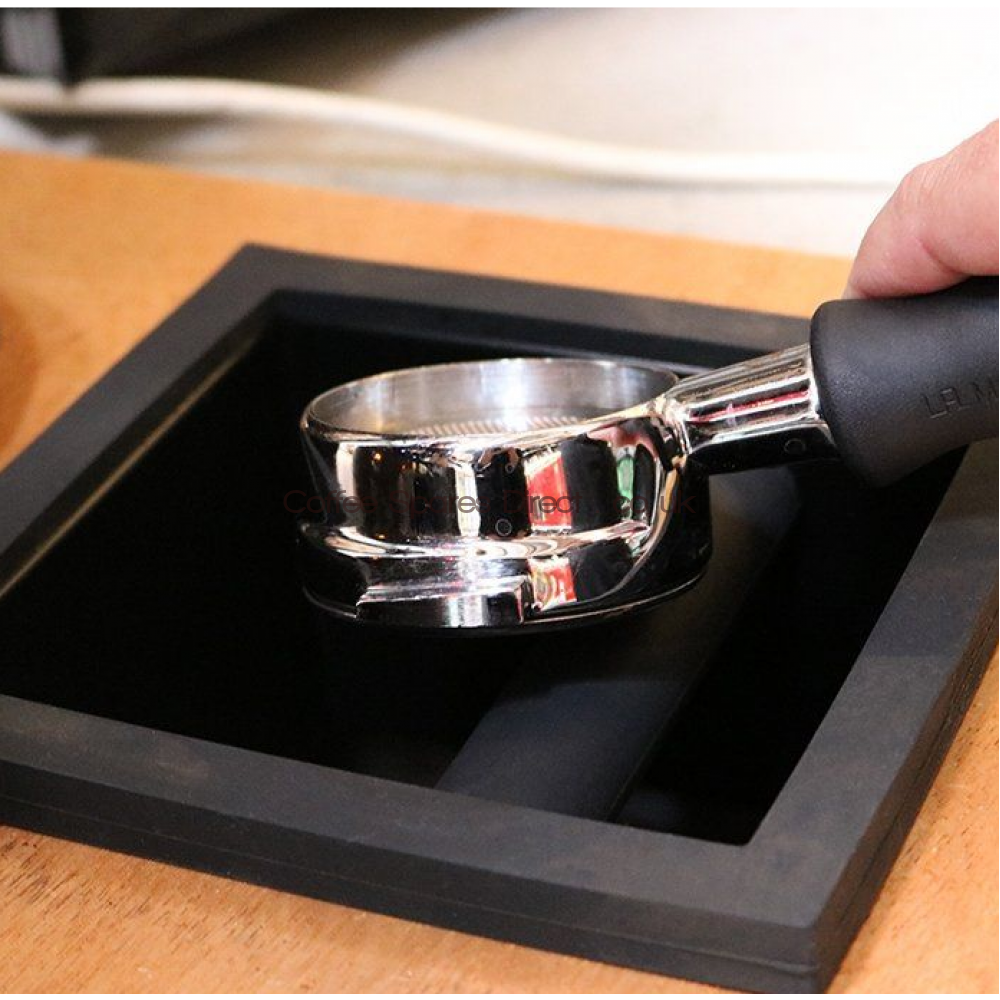 Recessed knock out box espresso machine grinds